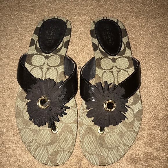 Coach | Shoes | Coach Flip Flops Size 75 | Poshmark